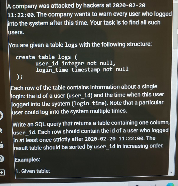 Solved: A Company Was Attacked By Hackers At 2020-02-20 11... | Chegg.com