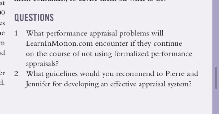 Solved 1 What performance appraisal problems will | Chegg.com
