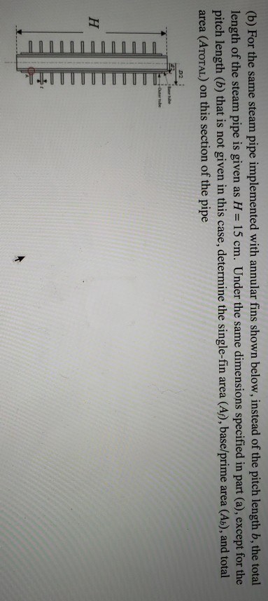 Fin Arrays Single-fin area (A), Base/Prime Area | Chegg.com