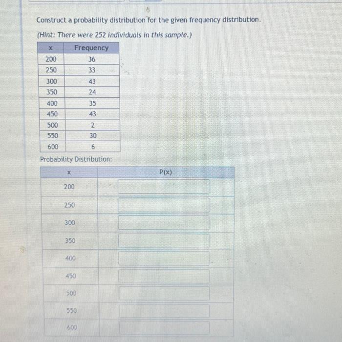Solved A Construct a probability distribution for the given | Chegg.com