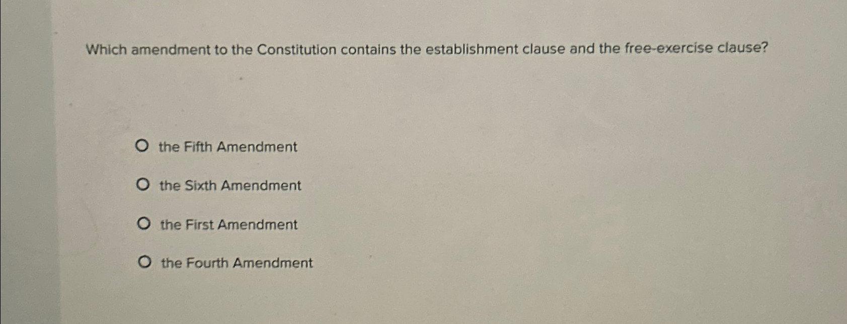 Solved Which amendment to the Constitution contains the | Chegg.com