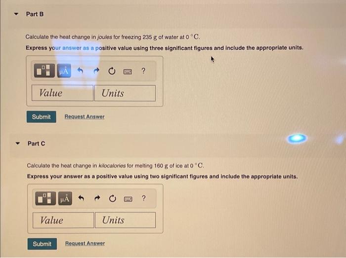 Solved Calculate the heat change in calories for freezing 45 | Chegg.com