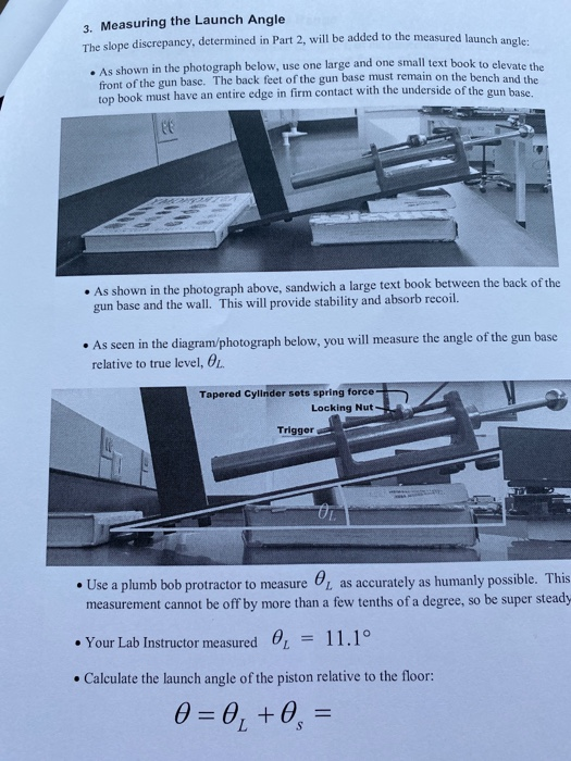 3. Measuring the Launch Angle The slope discrepancy, | Chegg.com