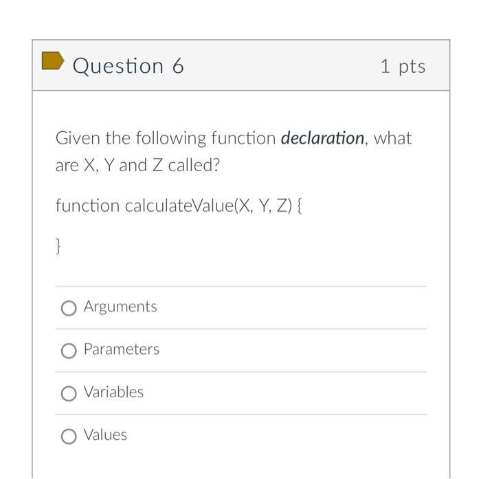 Solved Question 6 } Given the following function | Chegg.com