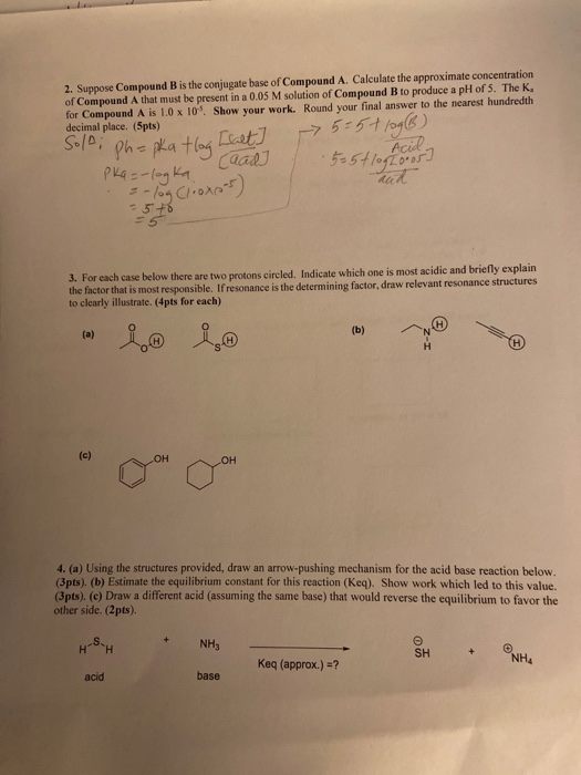 Solved CHEM 205 Worksheet (WS2) 52 Points Total Key Topics: | Chegg.com