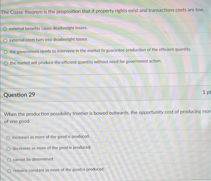 Solved The Coase theorem is the proposition that if property | Chegg.com