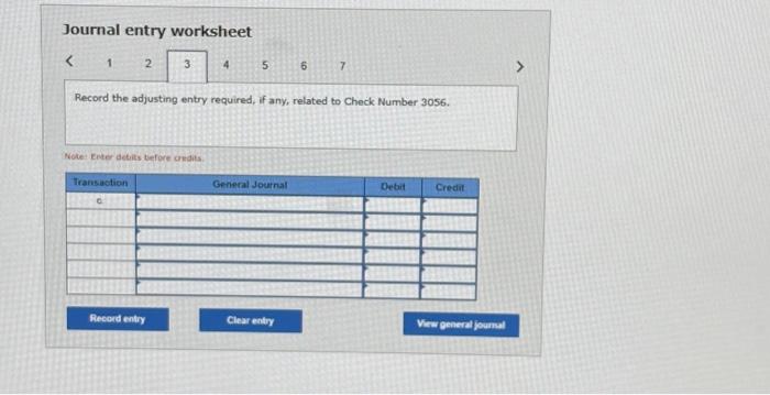 Solved Journal entry worksheet 12 3 7 Record the adjusting | Chegg.com