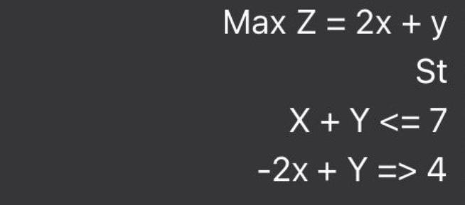 Solved MaxZ=2x+y St X+Y 4 | Chegg.com