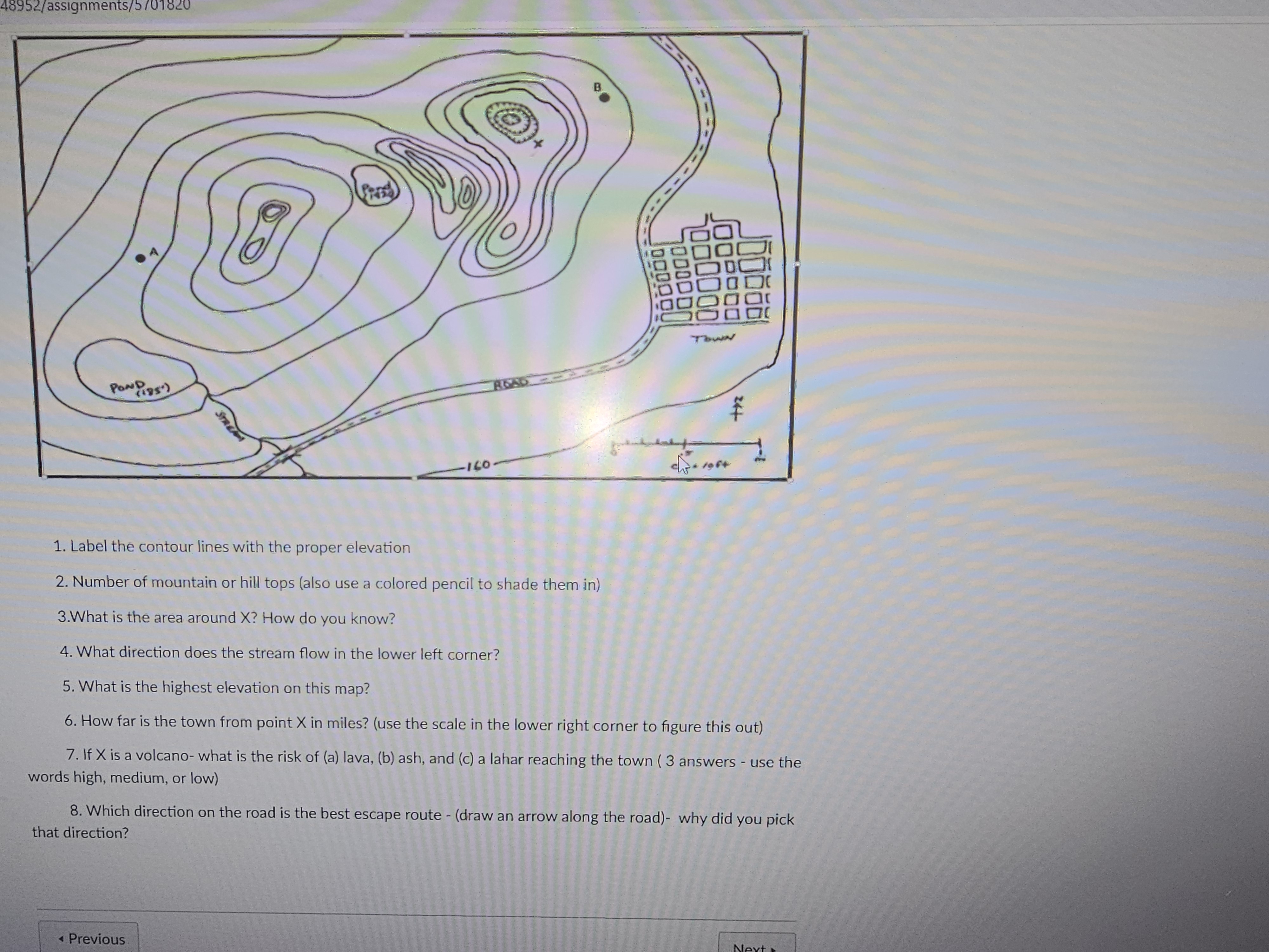 Solved Label the contour lines with the proper | Chegg.com
