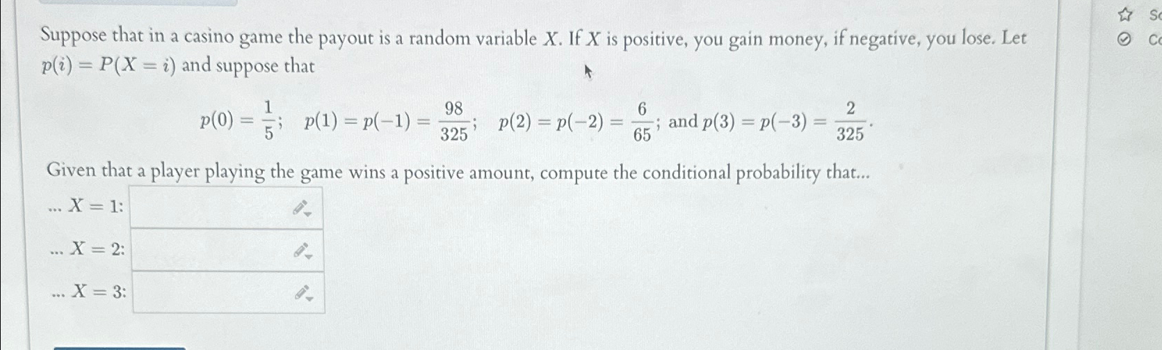 Solved Suppose that in a casino game the payout is a random | Chegg.com