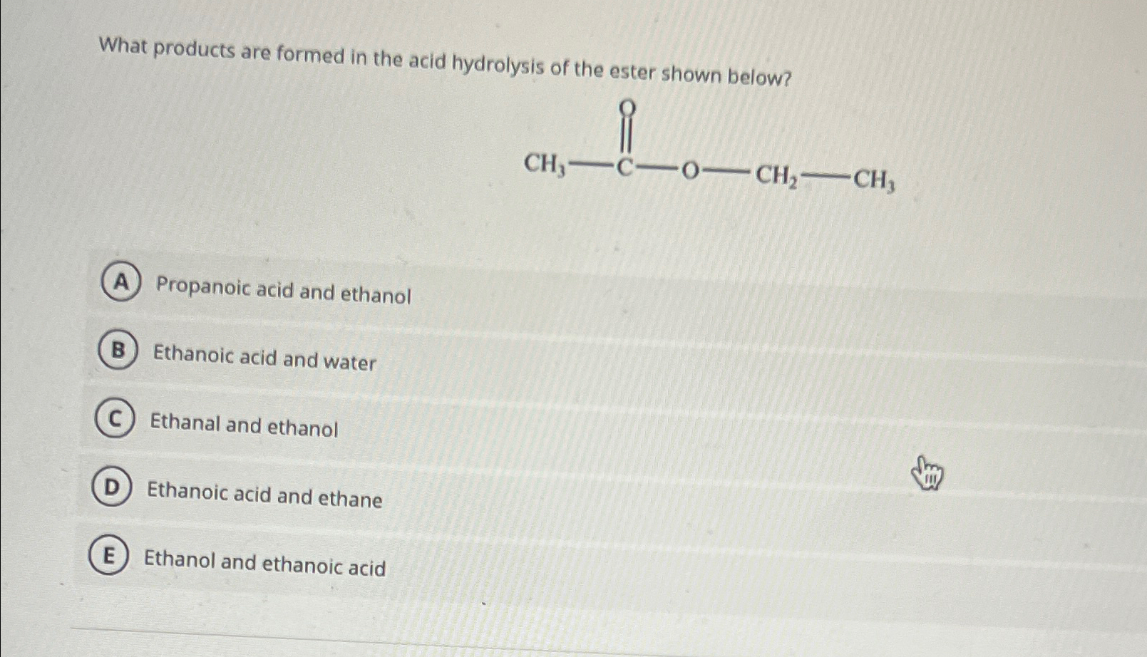 Solved What products are formed in the acid hydrolysis of | Chegg.com