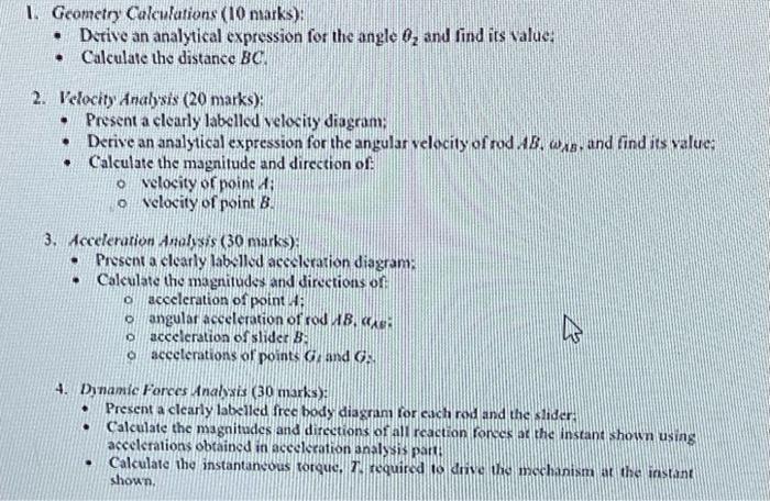 Ara: To conduct a foll kinematic analysis and | Chegg.com
