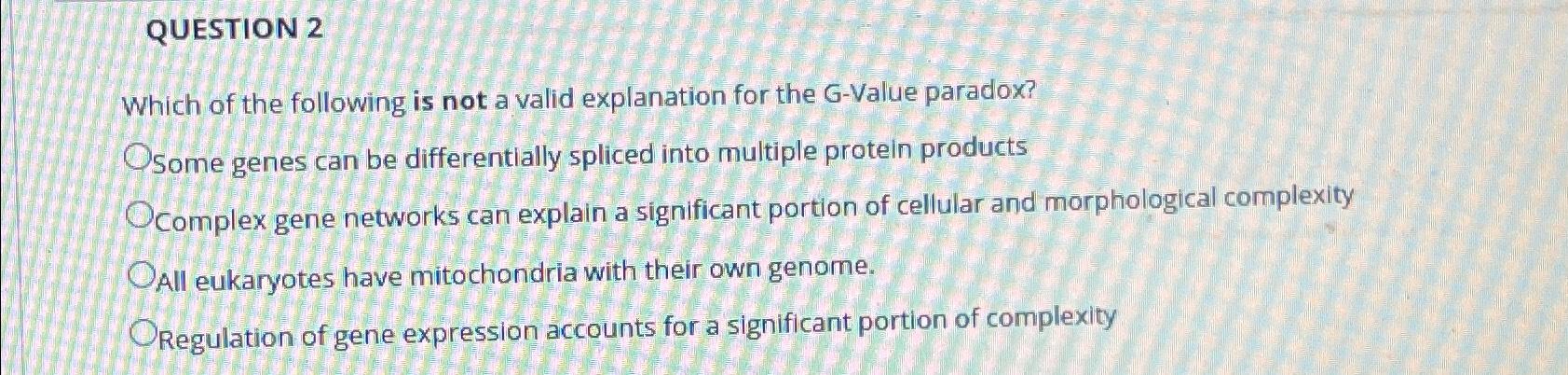 Solved QUESTION 2Which of the following is not a valid | Chegg.com