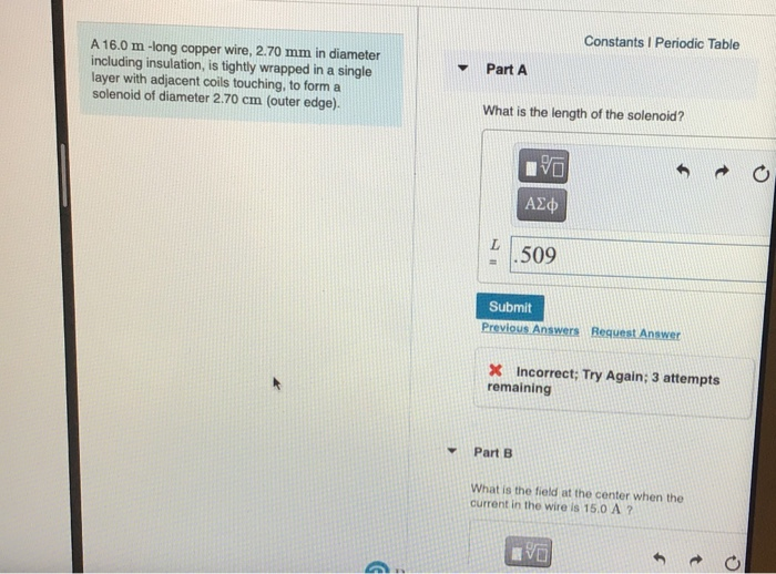 Solved Constants 1 Periodic Table A 16.0 m-long copper wire, | Chegg.com