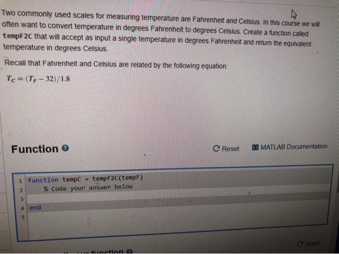 Solved Two commonly used scales for measuring temperature | Chegg.com