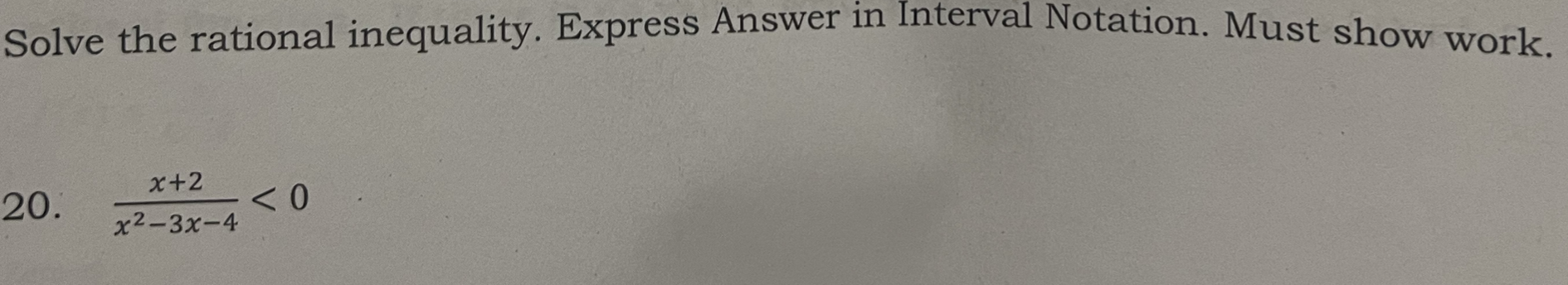 Solved Solve the rational inequality. Express Answer in | Chegg.com