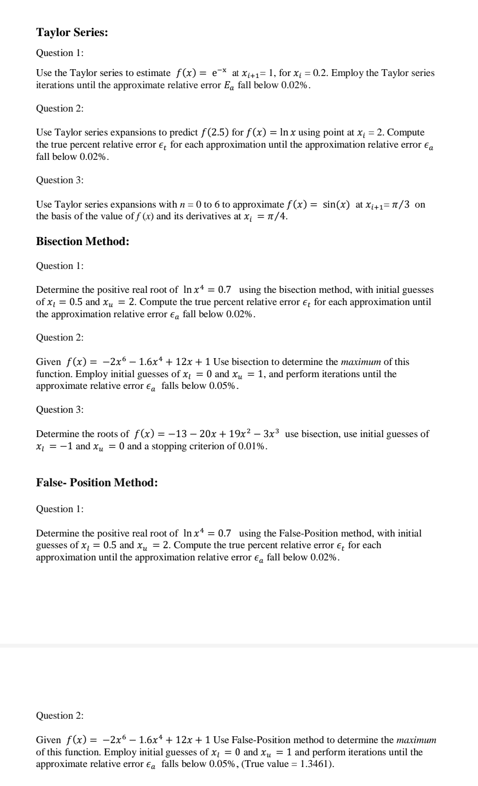 Solved i need full solution with all iteration Taylor | Chegg.com