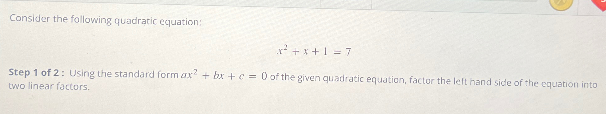 Solved Consider the following quadratic | Chegg.com