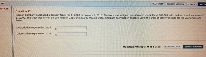 Solved FULL SCREEN PRINTER VERSION BACK NET) BURCES Question | Chegg.com