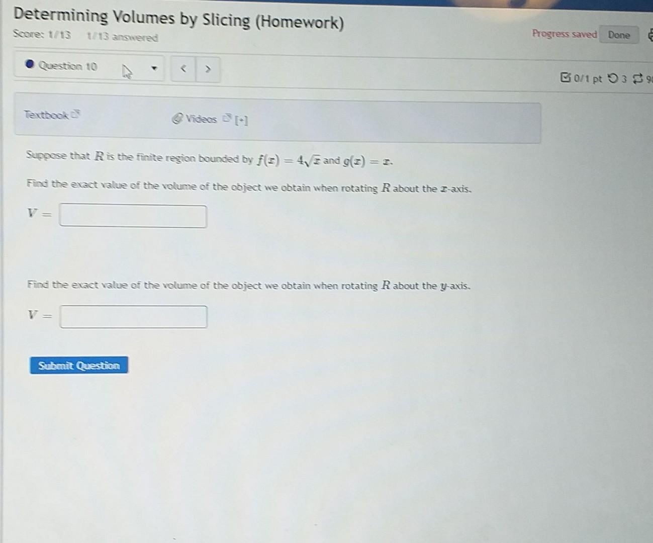 Solved Suppose that R is the finite region bounded by | Chegg.com