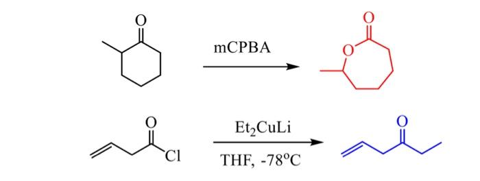 Solved mCPBA THF,−78∘C Et2CuLi | Chegg.com