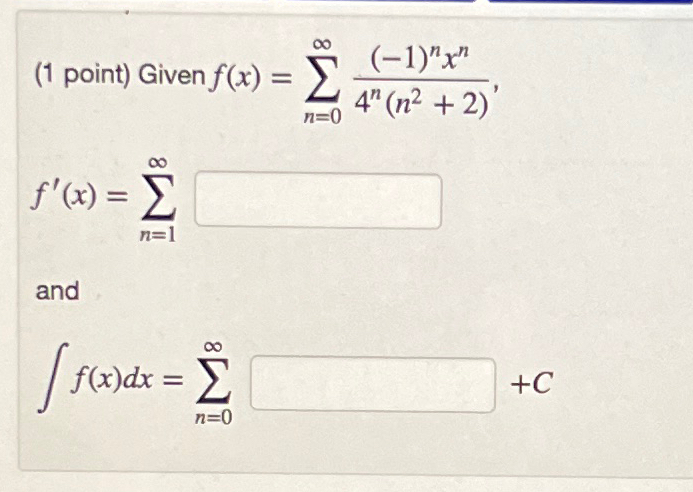 Solved (1 ﻿point) ﻿Given | Chegg.com