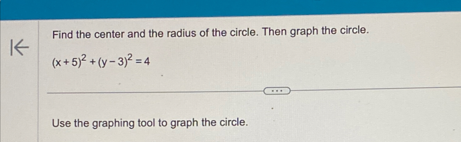 Solved Find the center and the radius of the circle. Then | Chegg.com