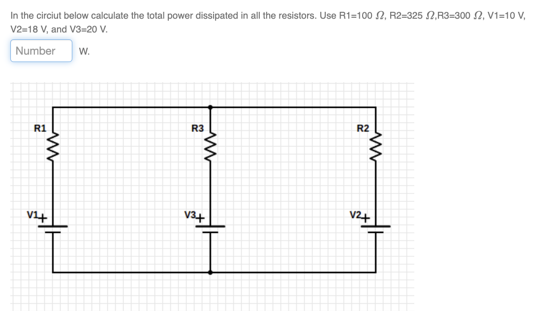 Solved In the circiut below calculate the total power | Chegg.com