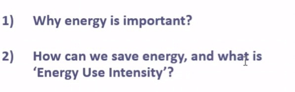 Solved 1) Why energy is important? 2) How can we save | Chegg.com