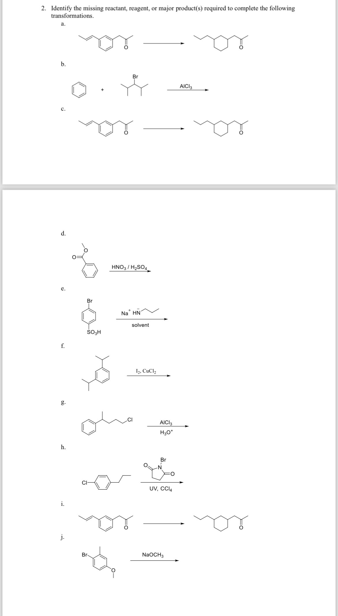 Solved Identify the missing reactant, reagent, or major | Chegg.com