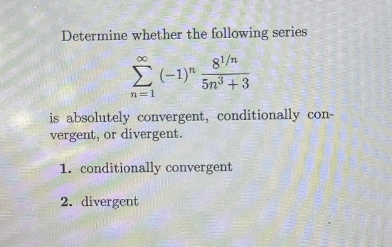 Solved Determine whether the following | Chegg.com