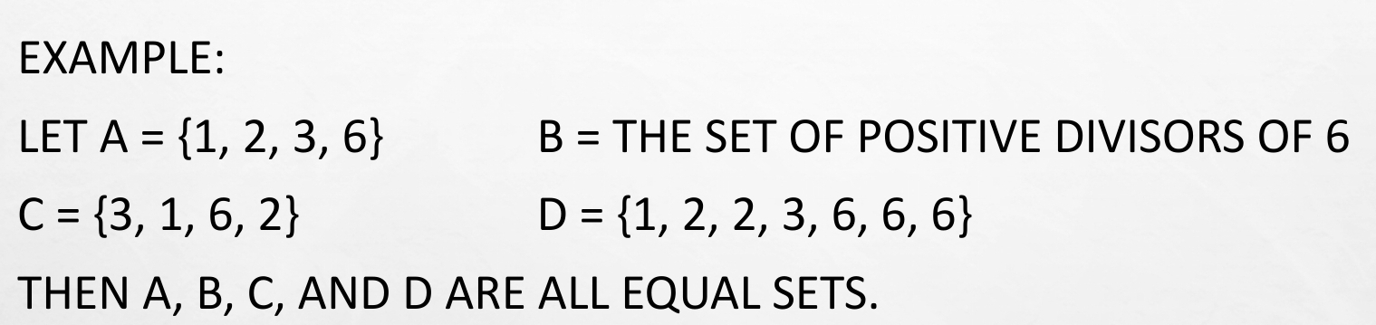 Solved EXAMPLE:LET A={1,2,3,6}B = ﻿THE SET OF POSITIVE | Chegg.com