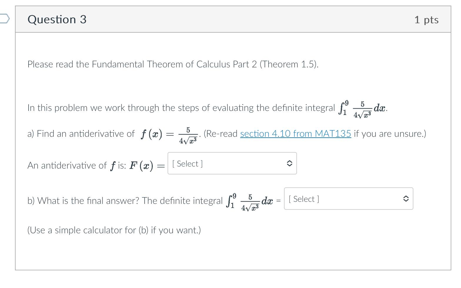 Solved Question 31 ﻿ptsPlease read the Fundamental Theorem | Chegg.com