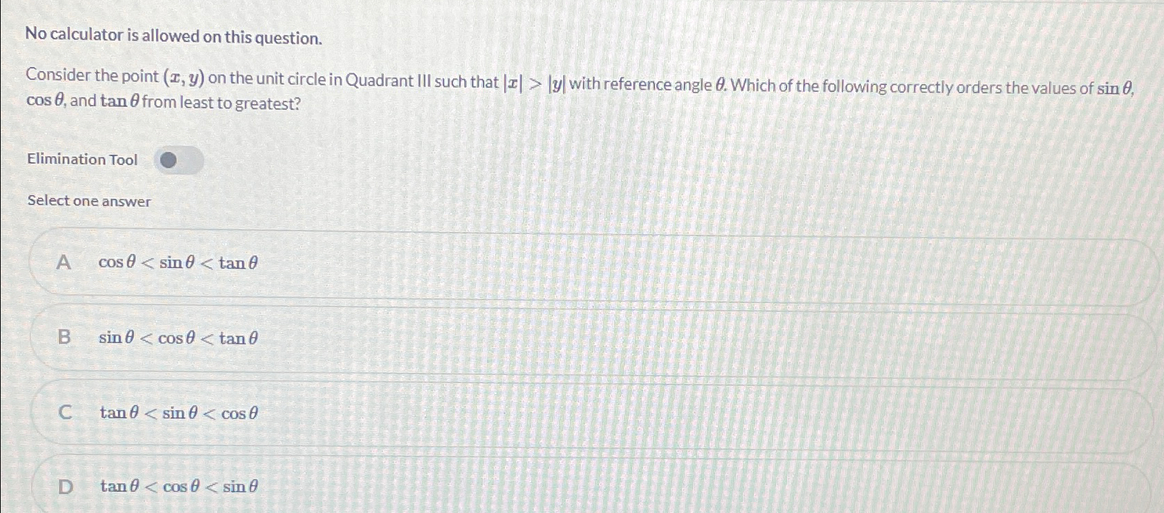 Solved No calculator is allowed on this question.Consider | Chegg.com