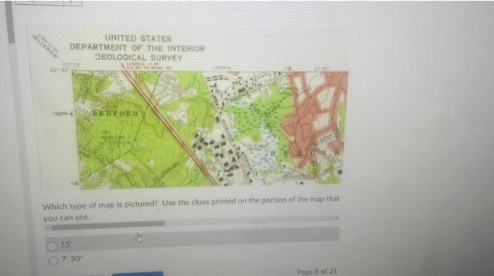 Solved Which type of map is pictured? Use the clues printed | Chegg.com