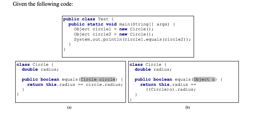 Solved Given the following code:public class Test {public | Chegg.com Solved Given the following code:public class Test {public | Chegg.com