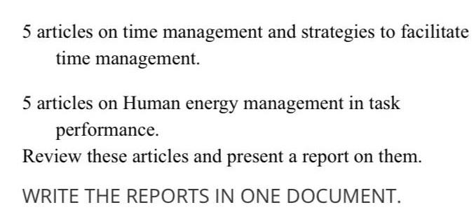 5 articles on time management and strategies to | Chegg.com