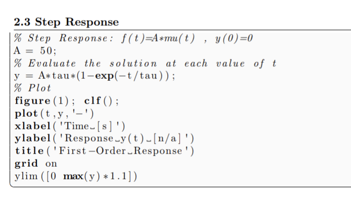 Solved Exercise 2.4: Consider the step response to our car | Chegg.com