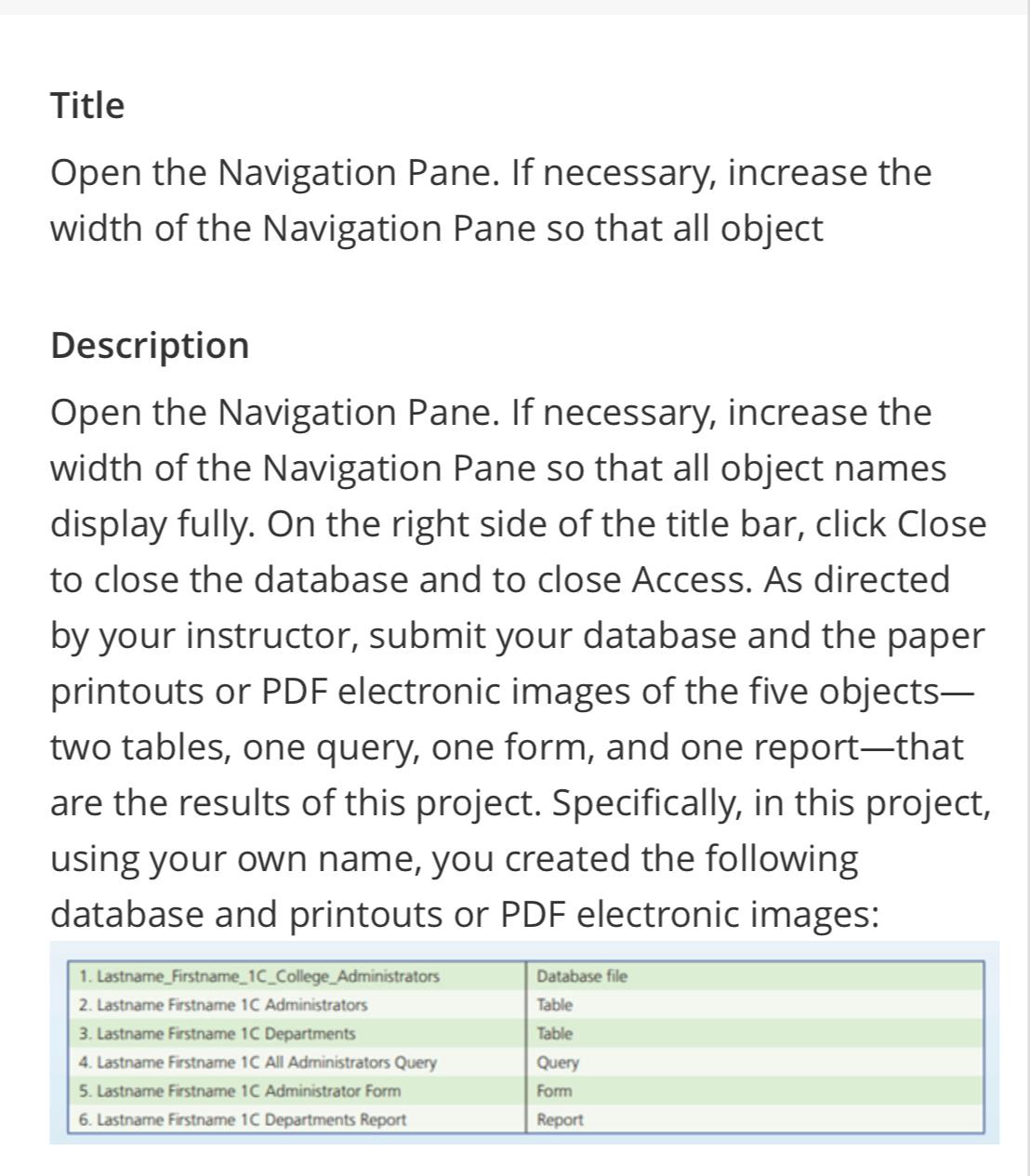 TitleOpen the Navigation Pane. If necessary, increase | Chegg.com