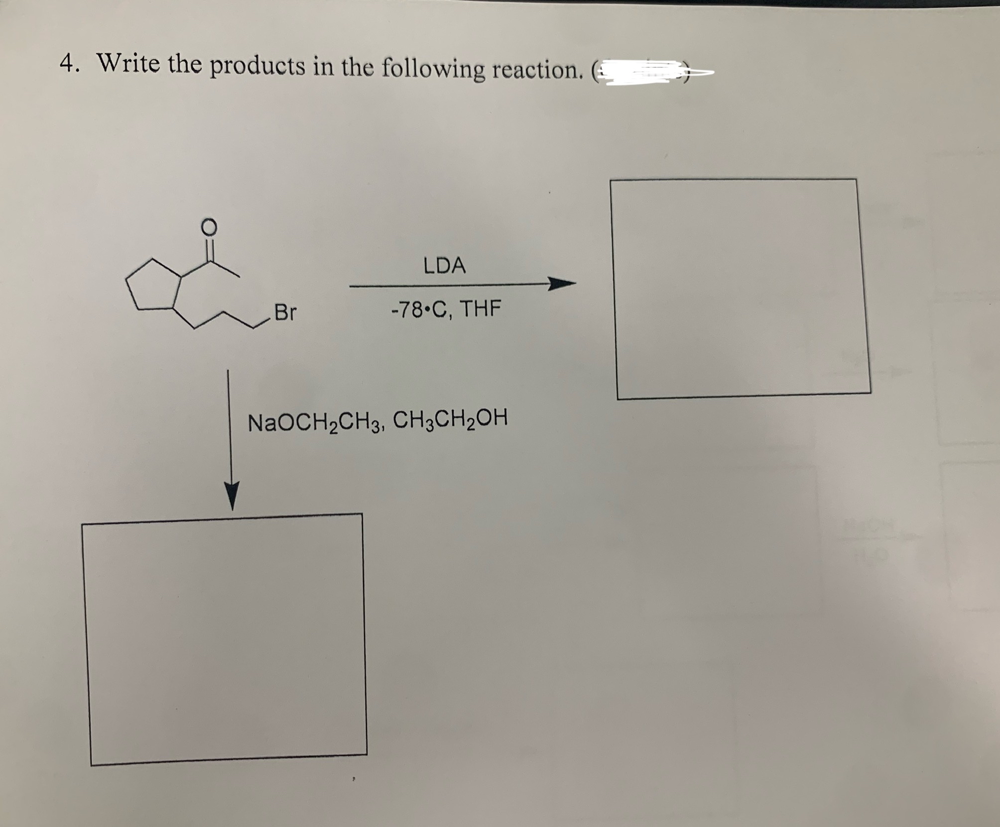 Solved Write the products in the following reaction. | Chegg.com