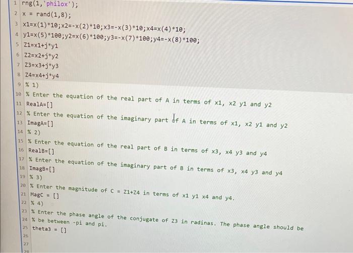 Solved Four complex numbers are given by | Chegg.com