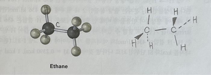 Solved This is the problem about drawing Ethane with wedge | Chegg.com
