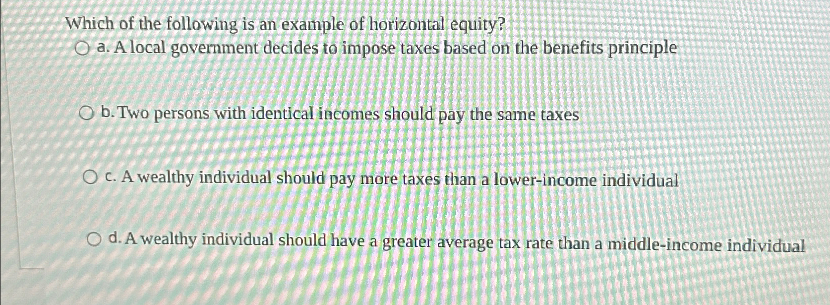 Solved Which of the following is an example of horizontal | Chegg.com