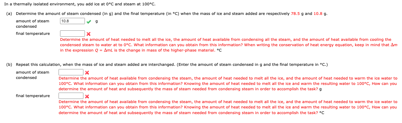 Solved In a thermally isolated environment, you add ice at | Chegg.com