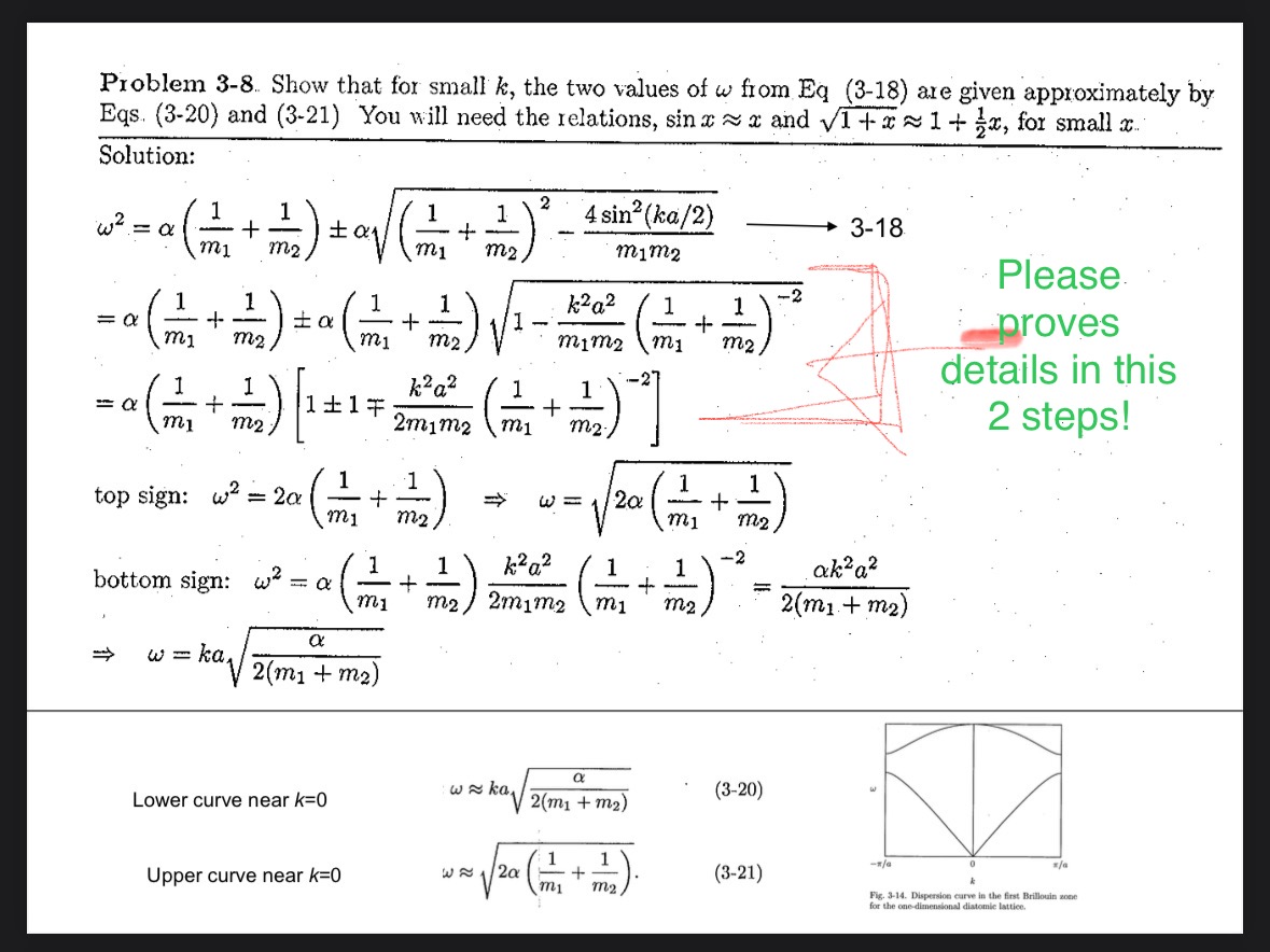Solved Problem 3-8. Show that for small k, the two values of | Chegg.com