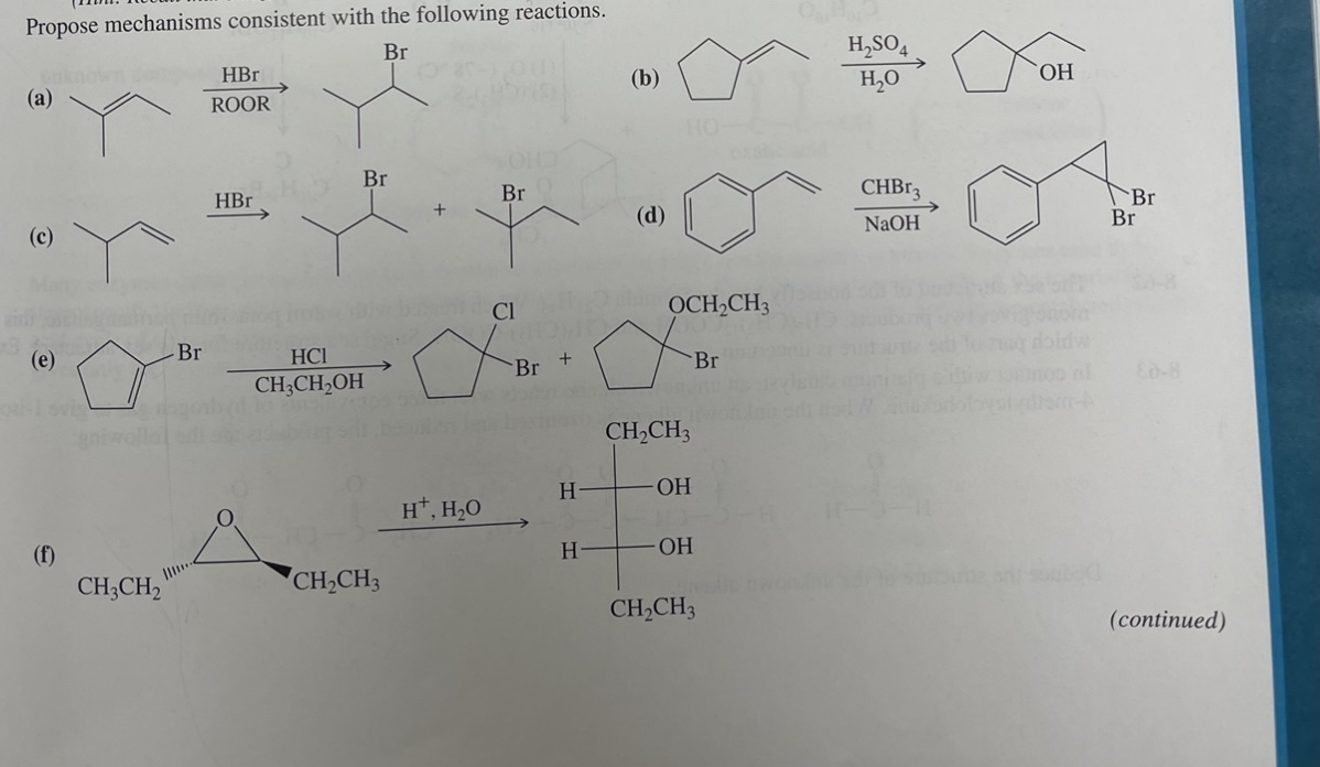 Solved Propose mechanisms consistent with the following | Chegg.com
