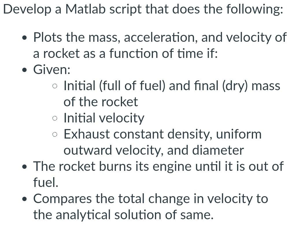 Solved - Plots the mass, acceleration, and velocity of a | Chegg.com