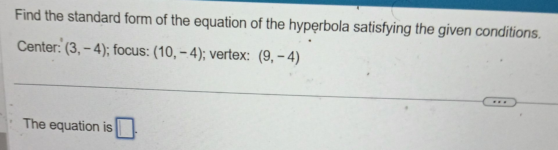 Solved Find the standard form of the equation of the | Chegg.com