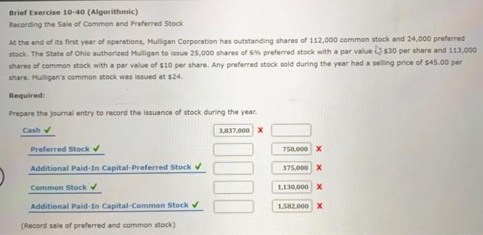 Solved Brief Exercise 10-40 (Algorithmic) Recording the sale | Chegg.com
