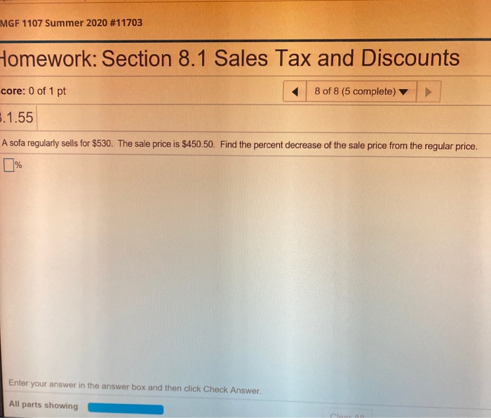 Solved MGF 1107 Summer 2020 #11703 Homework: Section 8.1 | Chegg.com Solved MGF 1107 Summer 2020 #11703 Homework: Section 8.1 | Chegg.com